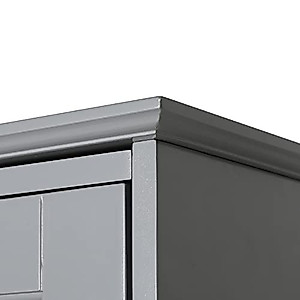 MUPATER Oversized Bathroom Medicine Cabinet Wall Mounted Storage with Mirrors, Hanging Bathroom Wall Cabinet Organizer with Two Adjustable Shelves and Three Open Compartments, Grey