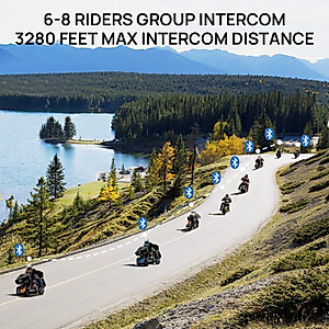 ILM Bluetooth Motorcycle Helmet Modular Flip up Full Face Dual Visor 6 Riders Group Intercom Mp3 FM Radio DOT Model 902BT PRO(Matte Black, Large)