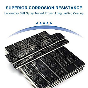 CKAuto 1/4oz, 0.25oz, Black, Adhesive Stick on Wheel Weights, EasyPeel Tape. Cars, Trucks, SUVs, Motorcycles, Low Profile, 60oz/Box, U.S. OEM Quality, (240pcs)