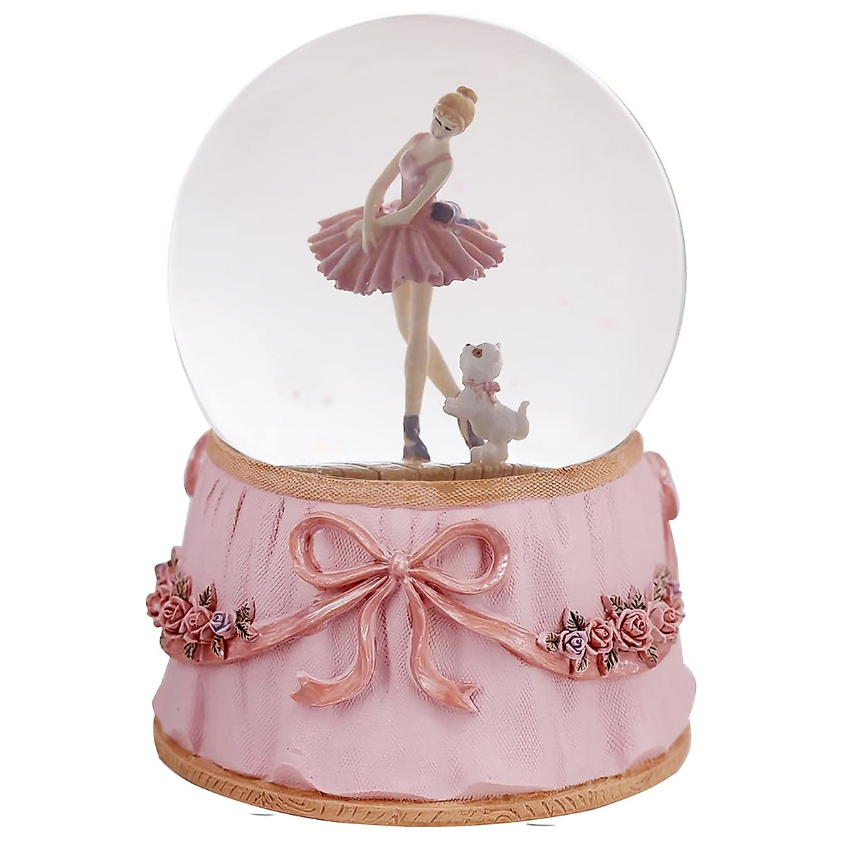 Singeek Ballerina Snow Globe Plays Swan Lake Ballet Tune,Christmas Music Snowglobes Ballet Recital Gifts (Dance with Swan)
