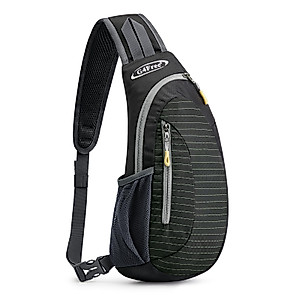 G4Free Sling Bags Men Shoulder Backpack Small Cross Body Chest Sling Backpack (Black)