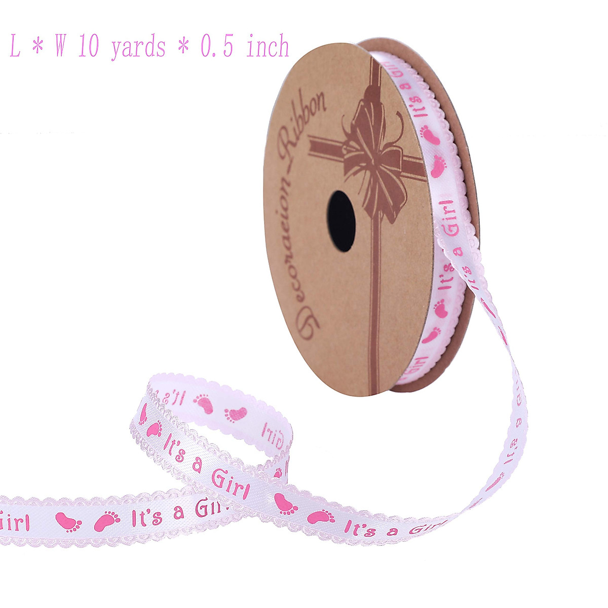 12 Pack Candy Bottles 10 Yards Ribbon and 48 Pack Acrylic Mini Pacifiers for Baby Shower Party Favors Decorations and Supplies by WeddParty (Pink A, 12)