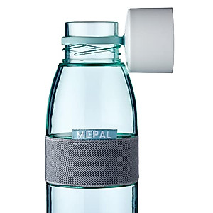 MEPAL, Water Bottle Ellipse with Lid, BPA Free, Nordic Green, Holds 23 oz, 1 Count