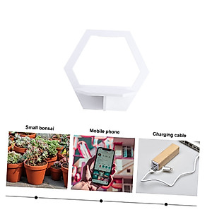 Cabilock 1pc Shelf Corner Shelves Square Plant Stand Jewelry Holder Plant Holder Decorative Floating Shelves Decorative Shelves Bedside Rack Rustic Wall Headboard Wall Hanging Plastic White