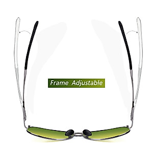 FEISEDY Night Driving Glasses Night Vision Aviator Anti Glare Eyewear for Men Women B2294
