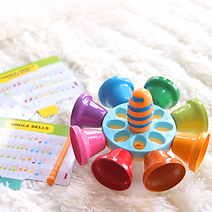 TOYMYTOY 1 Set Music Rotating Bell Toy Baby Percussion Instrument Bell Toys for Baby, Kids Musical Instruments Set Baby Drum Set Educational Toy Musical Bells for Kids
