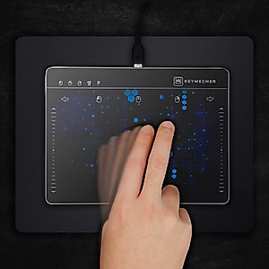 KEYMECHER Mano Multi-Gesture Wired Trackpad for Windows 7 and Windows 10, USB Slim Touchpad Mouse for Computer, Notebook, PC, and Laptop (Aluminum Black, Support Windows Precision Touchpad)