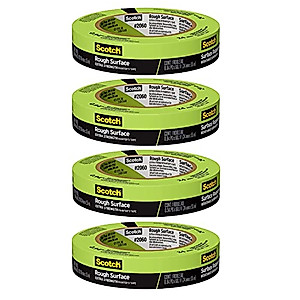Scotch Painter's Tape 2060-1A 2060 Masking Tape, 1-Inch by 60-Yard, Green, 4 Pack