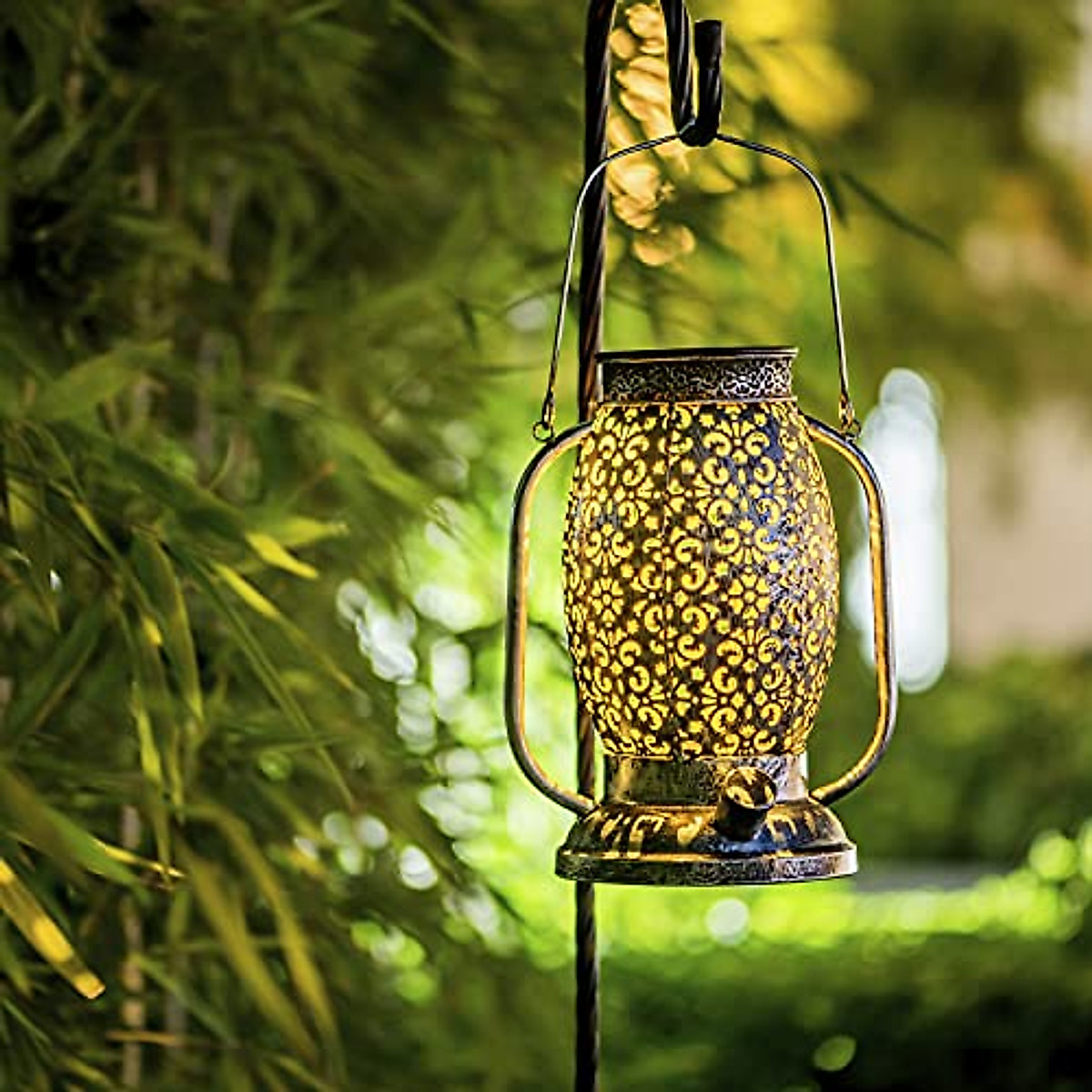 YJFWAL Big Solar Lantern Lights, Hanging Lights Outdoor, Pathway Lights, Solar Table Lights Waterproof, for Garden, Patio, Lawn, Yard, Deck, Tree, Party Decor (Warm White)