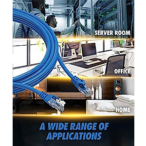 Cat6 Ethernet Cable, 3 Feet (2 Pack) LAN, utp (0.9 Meters) Cat 6, RJ45, Network, Patch, Internet Cable - (3 ft)