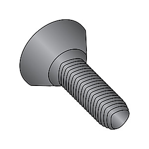 Small Parts 0404RPUB Steel Thread Rolling Screw for Metal, Black Oxide Finish, 82 Degree Undercut Flat Head, Phillips Drive, #4-40 Thread Size, 1/4" Length (Pack of 100)