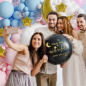 How We Wonder What You Are Gender Reveal Balloon,36 Inch