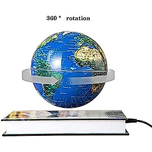 Floating Globe with Book Base Magnetic Levitation Floating Earth Globe World Map for Home Office Desk Decoration Ornament,D World Globe (A) (A)