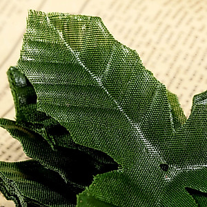 dophee 50Pcs Artifical Leaves Rose Flower Leaf Wedding Bouquet Garden Home Decor Crafts - Green