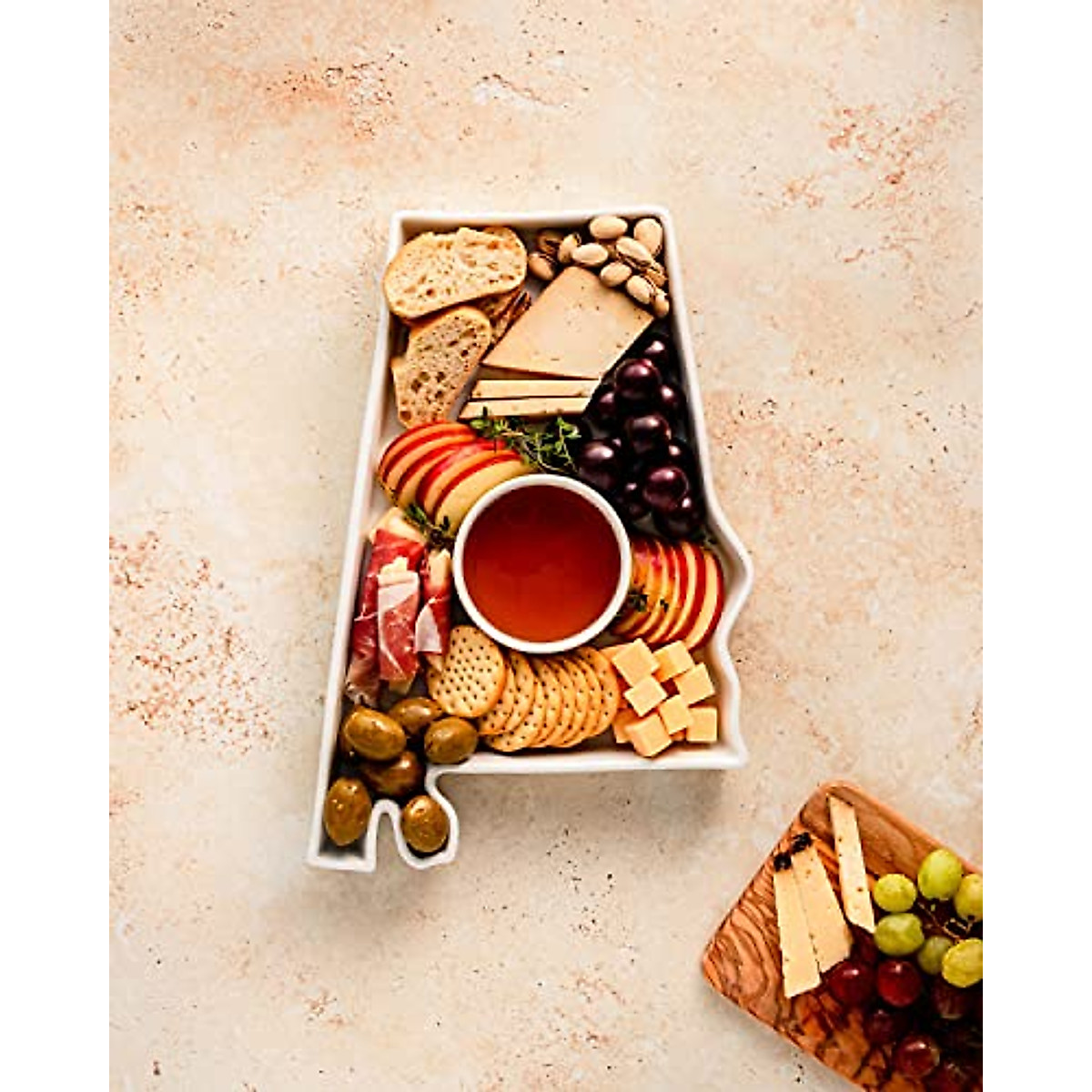 FIFTY UNITED PLATES Alabama State Shaped Serving Dish - Platter - Tray - Bakeware