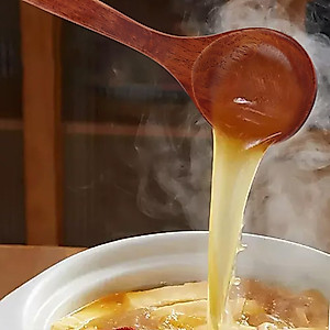 3pcs Kitchen Utensils Wooden Spoon, Wooden Soup Ladles, Wooden Spoons for Cooking, Wooden Ladle, Natural Teak Wood Cooking Spoons, Kitchen Utensils set(brown)