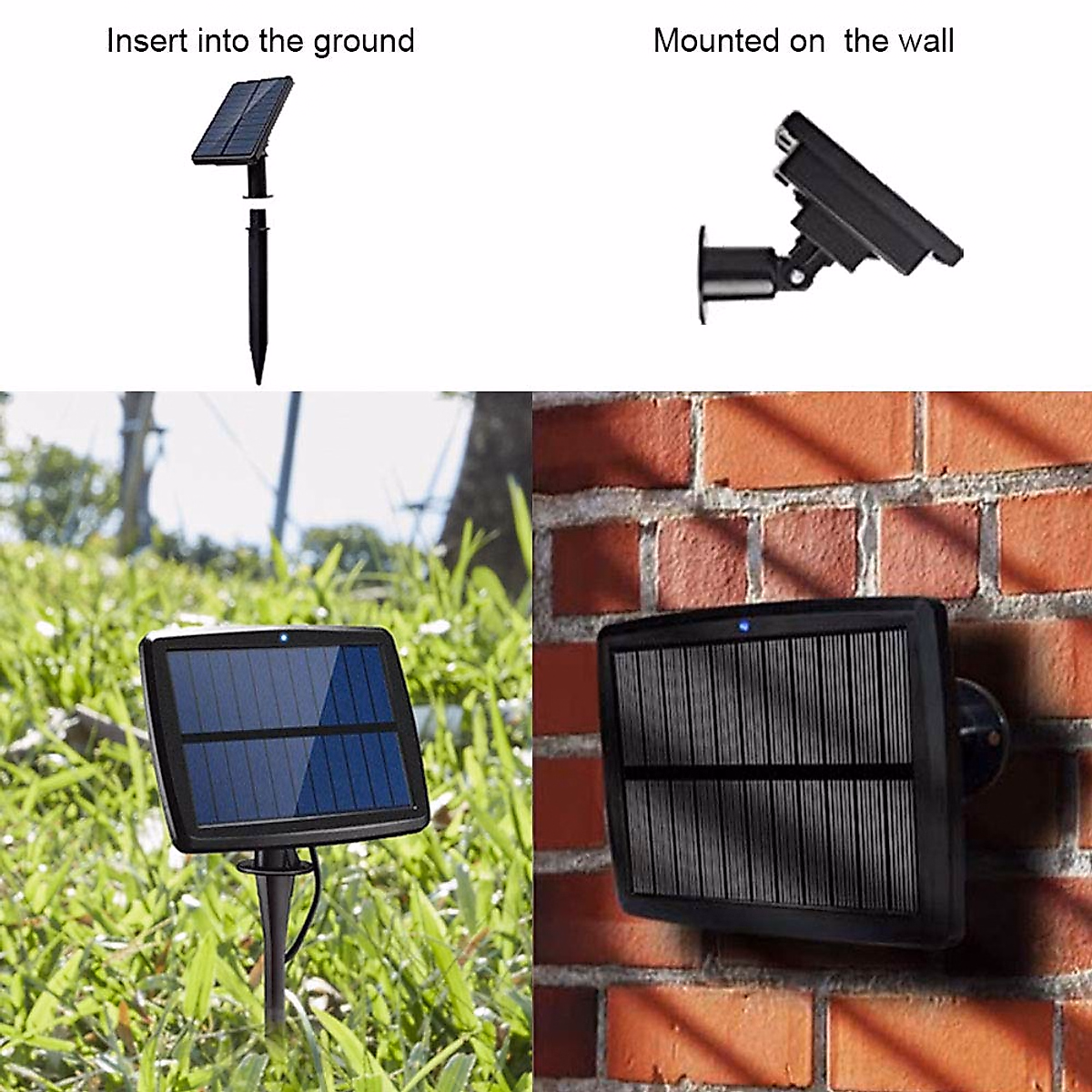 Solar String Lights Outdoor Waterproof LED Shatterproof 48FT Heavy Duty with 17 Plastic Hanging S14 Edison Bulbs Balcony Fence Patio Light