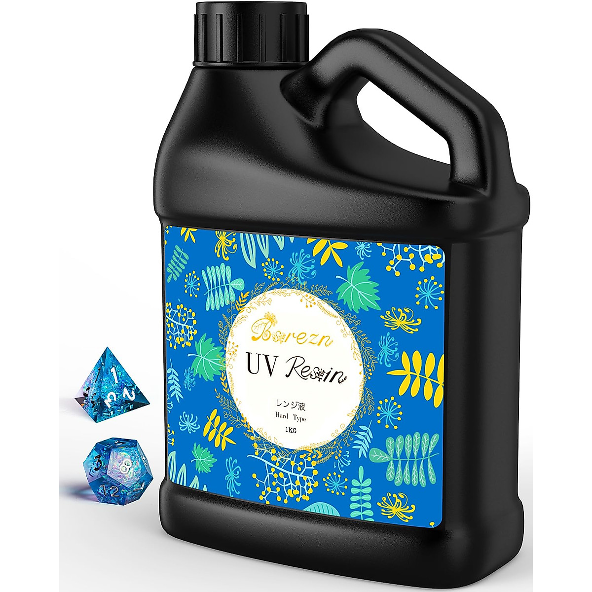 Bsrezn 1000g UV Resin Hard, Crystal Clear Solar Activated UV Glue for Jewelry Making (1000g)