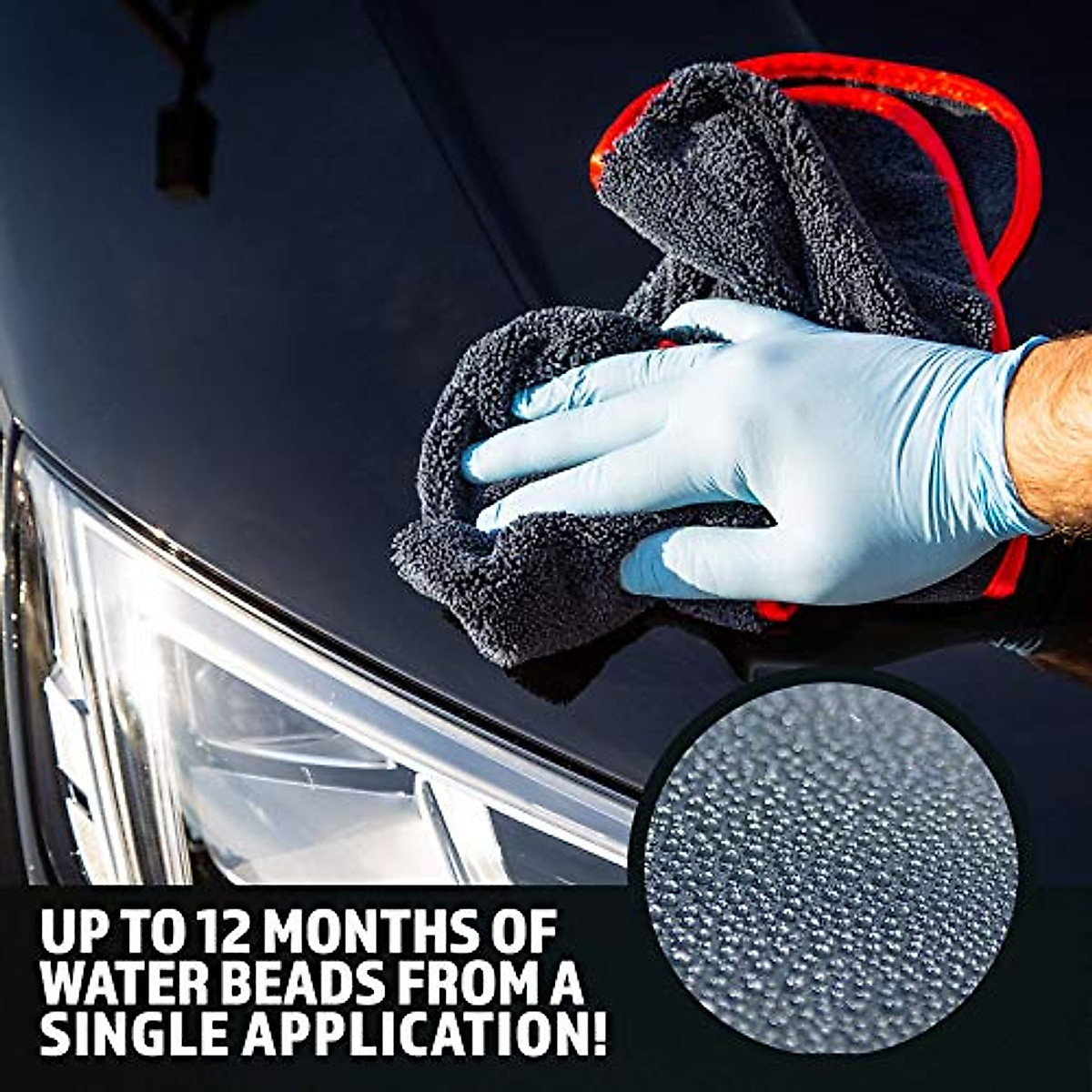 Carfidant Premium Liquid Car Wax Kit - Ultimate Liquid Wax Paint Sealant - Easy to Apply - Nano-Polymer Protection - Car Detailing Products Car Wash Kit - Microfiber Towel + Applicator