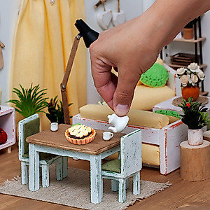 50 Pieces Dollhouse Food Miniature Food Mini Food Toys Dollhouse Accessories Mixed Pretend Foods Doll House Foods for Cooking Game Toys DIY