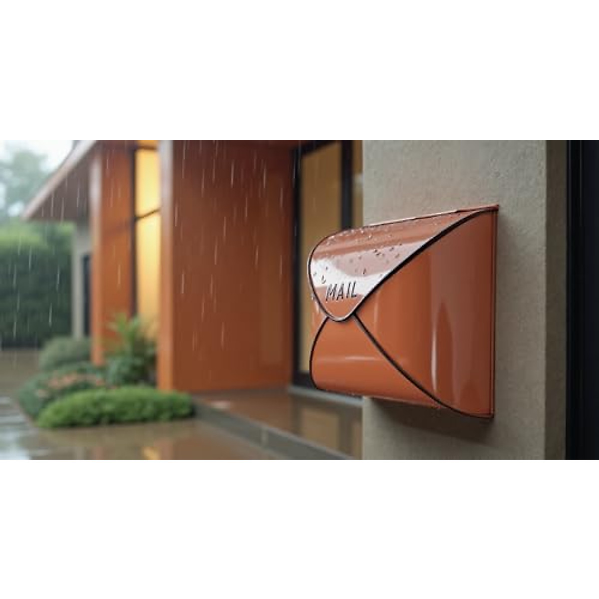 NACH Wall Mount Mailboxes for Outside, 12.5 x 5 x 10 inch Terracotta Wall Mailboxes for Outside, Waterproof Mailboxes for Outside - Envelope Mailbox