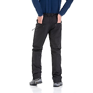 TRAILSIDE SUPPLY CO. Mens-Ski-Snow-Snowboard-Pants, Wind/Waterproof, Insulated, S, Black