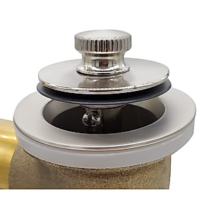 Westbrass D331-07 1-1/2-Inch NPSM Coarse Thread Twist & Close Bath Drain, Satin Nickel