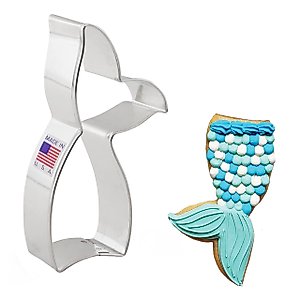 Ann Clark Cookie Cutters Mermaid and Whale Tail Cookie Cutter, 4.25"