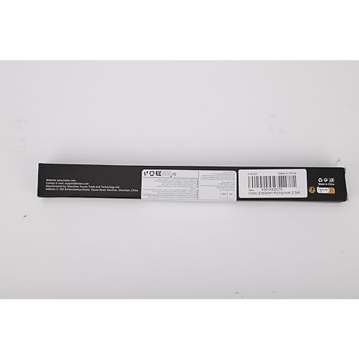 Hotec Kitchen Tweezers Stainless Steel Fine Kitchen Tongs for Cooking, 12-Inch Extra-Long Cooking Tweezers Food Tongs Set of 2, Black