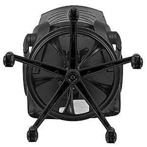 Flash Furniture High Back Black Mesh Spine-Back Ergonomic Drafting Chair with Adjustable Foot Ring and Adjustable Flip-Up Arms