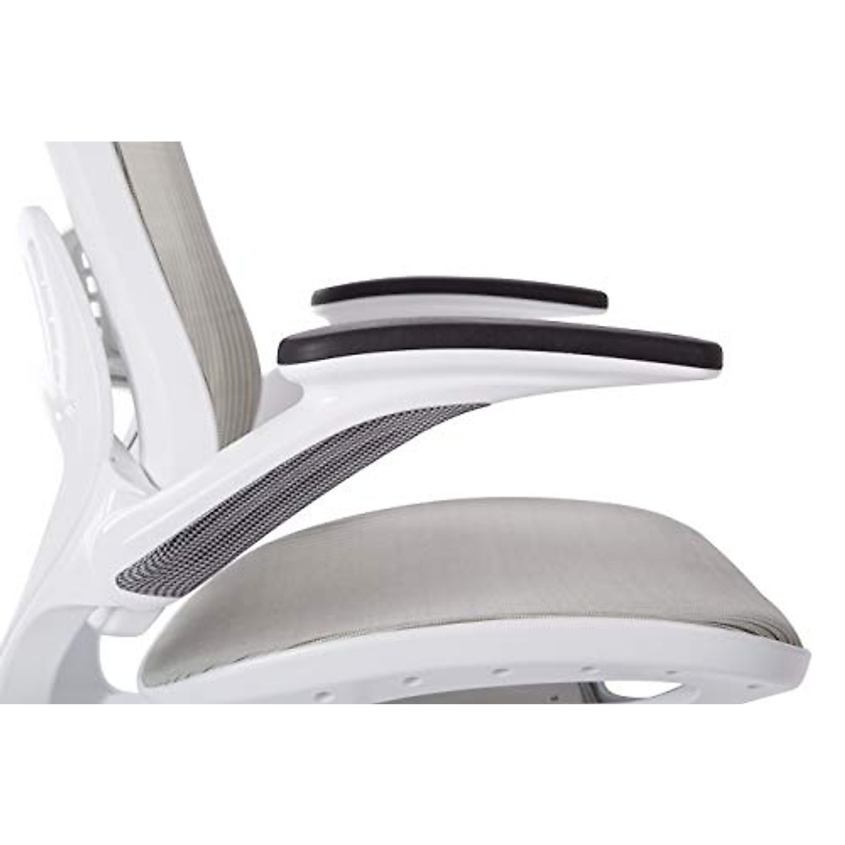 Office Star Ventilated Manager's Office Desk Chair with Breathable Mesh Seat and Back, White Base, White