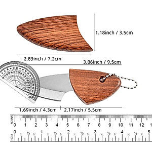 Wjwumha 2Pcs Knife Fixed Blade Knife with Sheath Portable Outdoor Small Knife Use for Box Cutter, Vegetables, Fruits