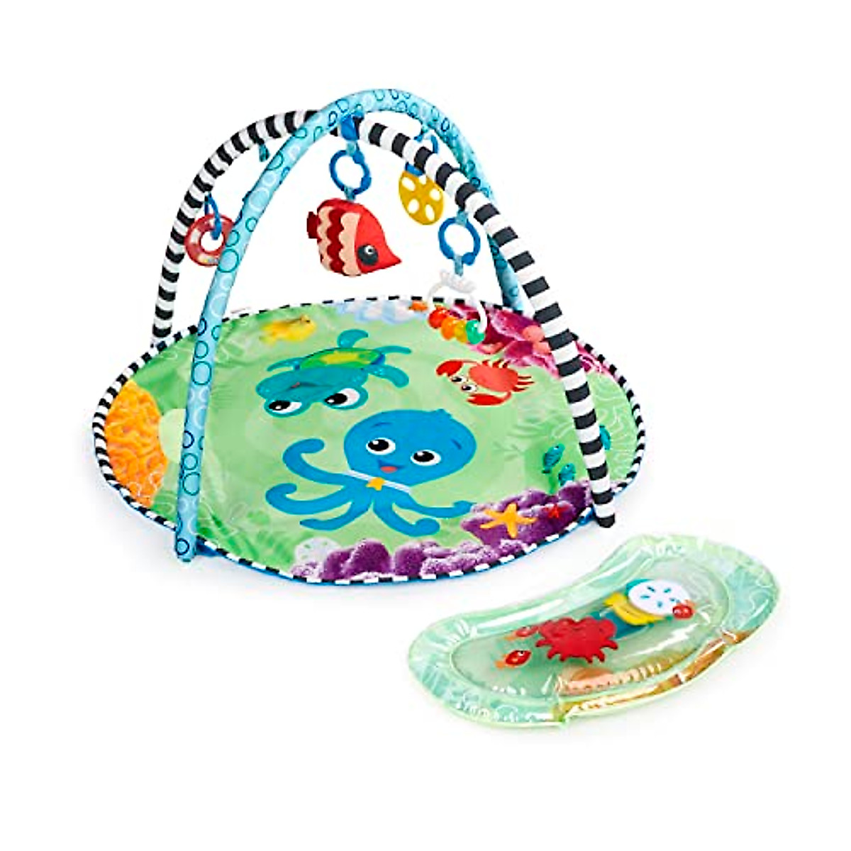 Baby Einstein Sea Floor Explorers 2-in-1 Water Mat Portable Tummy Time Activity Play Gym