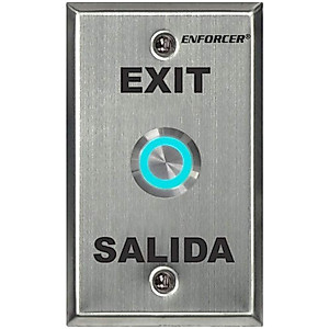 Seco-Larm Enforcer Push-to-Exit Plate, Vandal Resistant, Illuminated (SD-7275SGEX1Q)