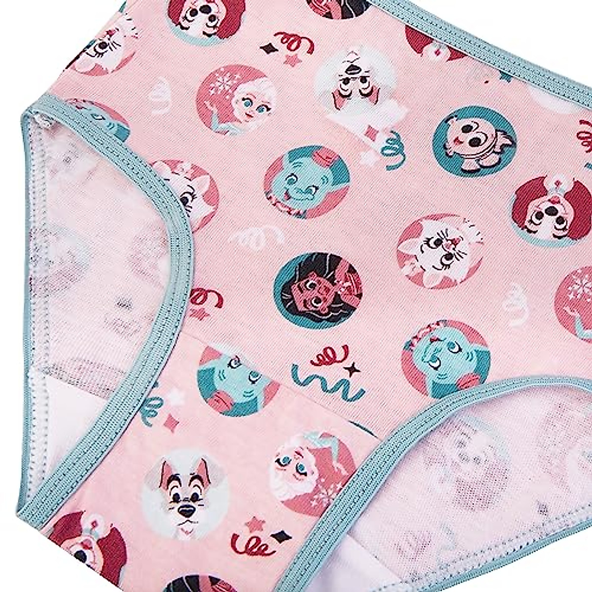 Disney Girls' Anniversary 100% Cotton 7pk Panties with Bambi, Pocahontas, Chipmunks, Elsa & More Sizes 2/3t, 4t, 4, 6, 8, 7-Pack Disney100
