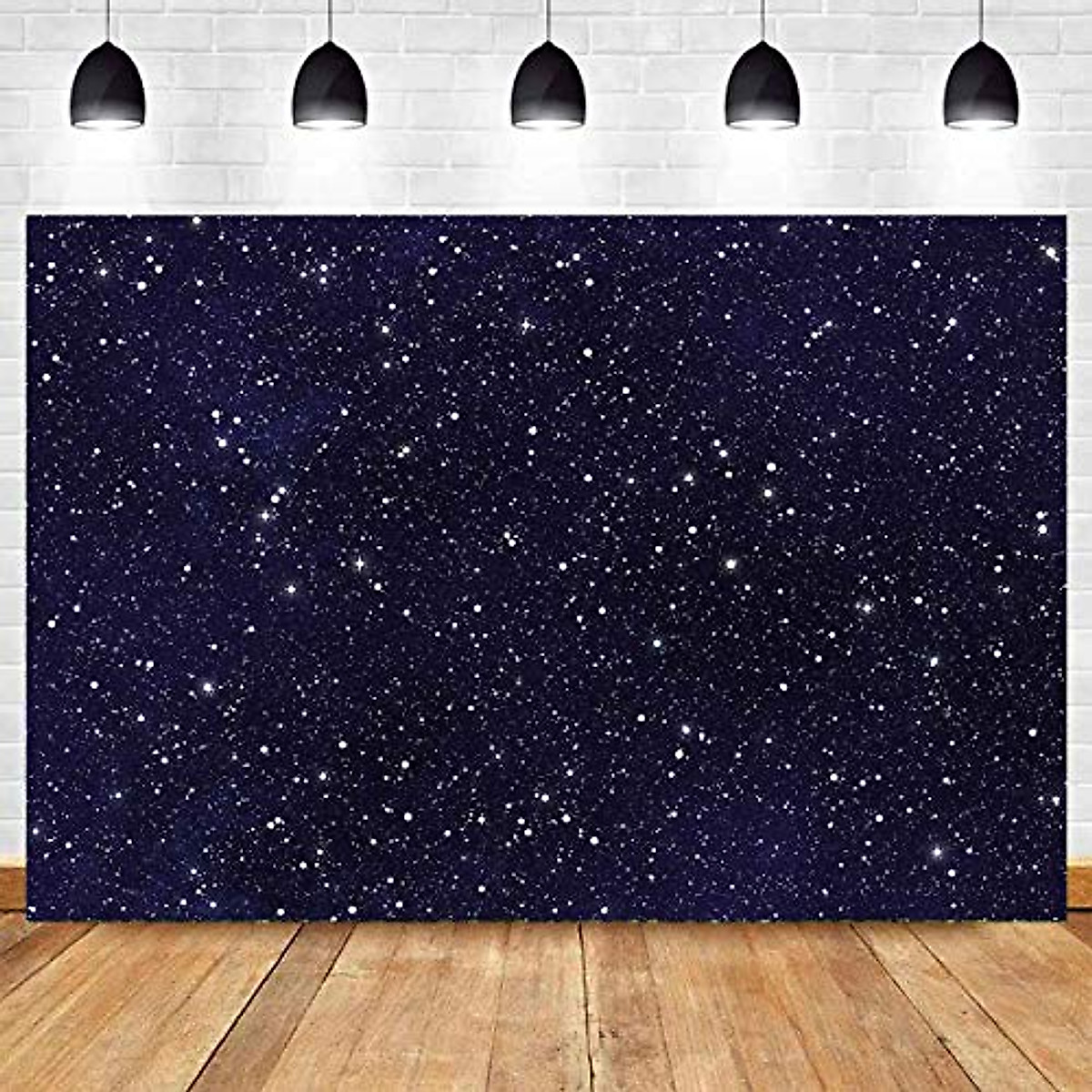 Night Sky Star Backdrops Universe Space Theme Starry Photography Backdrop Galaxy Stars 5x3ft Vinyl Children Boy 1st Birthday Party Photo Background Newborn Baby Shower Banner Photo Studio Booth