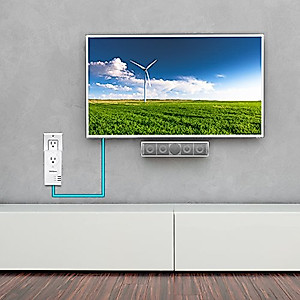 TRENDnet Powerline 1300 AV2 Adapter with Built-in Outlet, Gigabit Port, IEEE 1905.1 & IEEE 1901, Range Up to 300m (984 ft.), TPL-423E, White