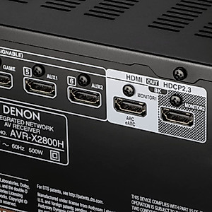 Denon AVR-X2800H 7.2 Ch Receiver - 8K UHD Home Theater AVR (95W X 7), Wireless Streaming via Built-in HEOS, Bluetooth & Wi-Fi, Dolby Atmos, DTS Neural:X & DTS:X Surround Sound