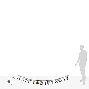 Creative Converting Construction Zone Birthday Banner, 96" x 7", Multi-colored