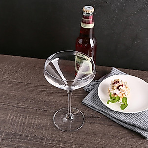 YIBEZ Martini Glasses, Set of 4 Cocktail Glasses, 12 OZ Crystal Coupe Glasses, Housewarming/Wedding Gifts