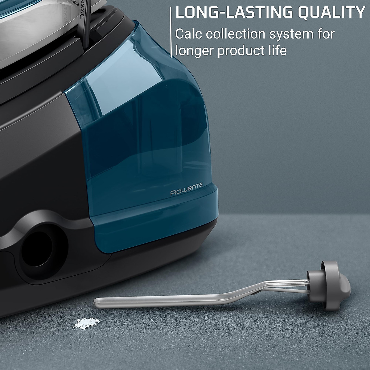 Rowenta, Iron, Perfect Steam Pro Stainless Steel Soleplate Professional Steam Station for Clothes, 37 Ounce Removable Tank, Fast Heat Up, 1800 Watts, Steam Iron, Blue Clothes Iron, DG8624