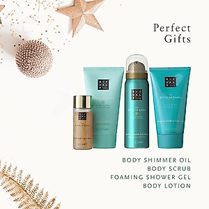 RITUALS Karma Soothing Gift Set - Foaming Shower Gel, Body Scrub, Body Lotion & Body Shimmer Oil with Holy Lotus & White Tea - Small