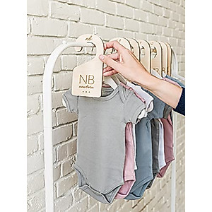 Baby Closet Size Dividers Baby Closet Organizer – White Loft Thick Birch Baby Closet Dividers from Newborn to 24 Months – Timeless Etched Design for Any Nursery Decor (Set of 7)