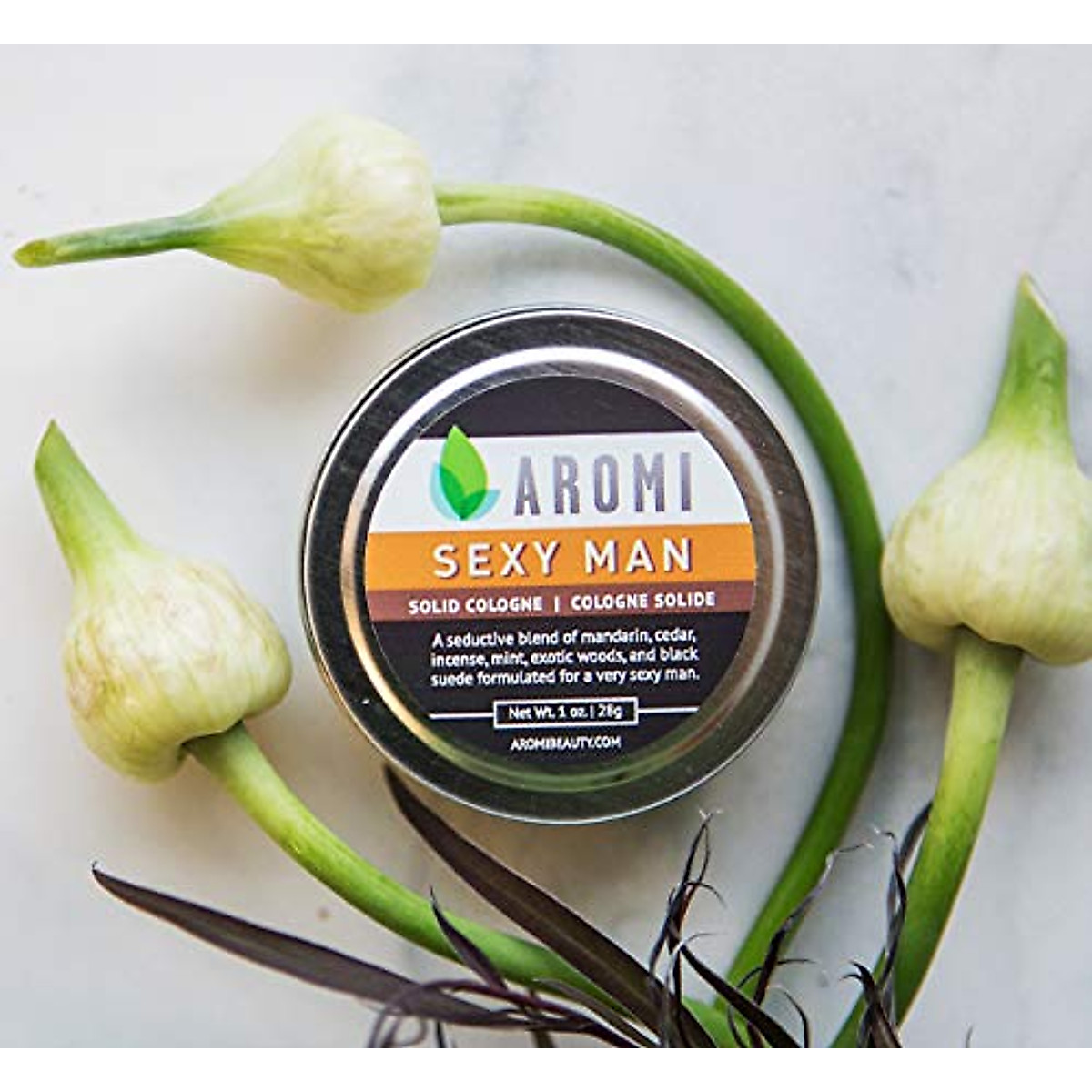 Aromi Solid Cologne | Best Men's Fragrance, Affordable Cologne for Travel, Small Men's Gift, Stocking Stuffer, Manly Gift Idea, Mint, Mandarin, Woods, 1 oz, (Sexy Man)