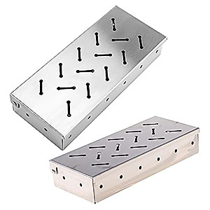 Ankexin BBQ Grill Smoker Box Outdoor Camping Smoking Mesh Boxes Smoke Generator Stainless Barbecue Pellet Smoker Kitchen Utensil