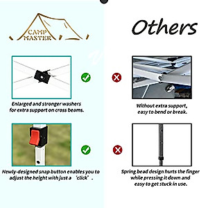 Camp Master Canopy Tent with Mosquito Netting, Outdoor 10x10 Pop-up Dome Canopy,Patio Tents for Parties,Quick Easy Setup Canopies with Waterproof Roof, Roller Bag, 4 sandbags (10 FT, Brown)