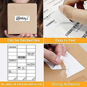 (7500 Labels/250 Sheets) Labelebal Shipping Address Labels, 30 Per Page 7,500 Labels,1" x2-5/8 Mailing Labels, 30-UP White Shipping Labels for Inkjet or Laser Printer,A4 30 Up Labels