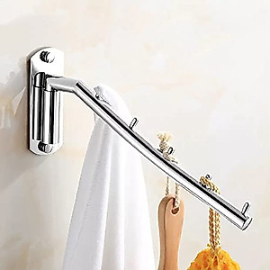 Wall Mount Clothes Hanger, Laundry Hanger Dryer Rack Foldable, Retractable Clothes Drying Rack Wall Mounted Clothing Hanging System Drying Closet Storage Organizer Wall Black Wall Mount 2-Pack