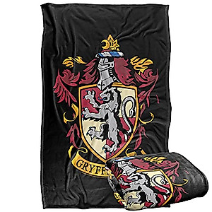 Harry Potter Gryffindor Crest Black Silky Touch Super Soft Throw Blanket 36" x 58",Gryffindor Crest