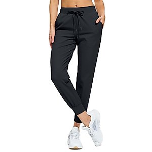 Libin Women's Joggers Pants Athletic Sweatpants with Pockets Running Tapered Casual Dance Pants for Workout,Lounge, Black 3XL